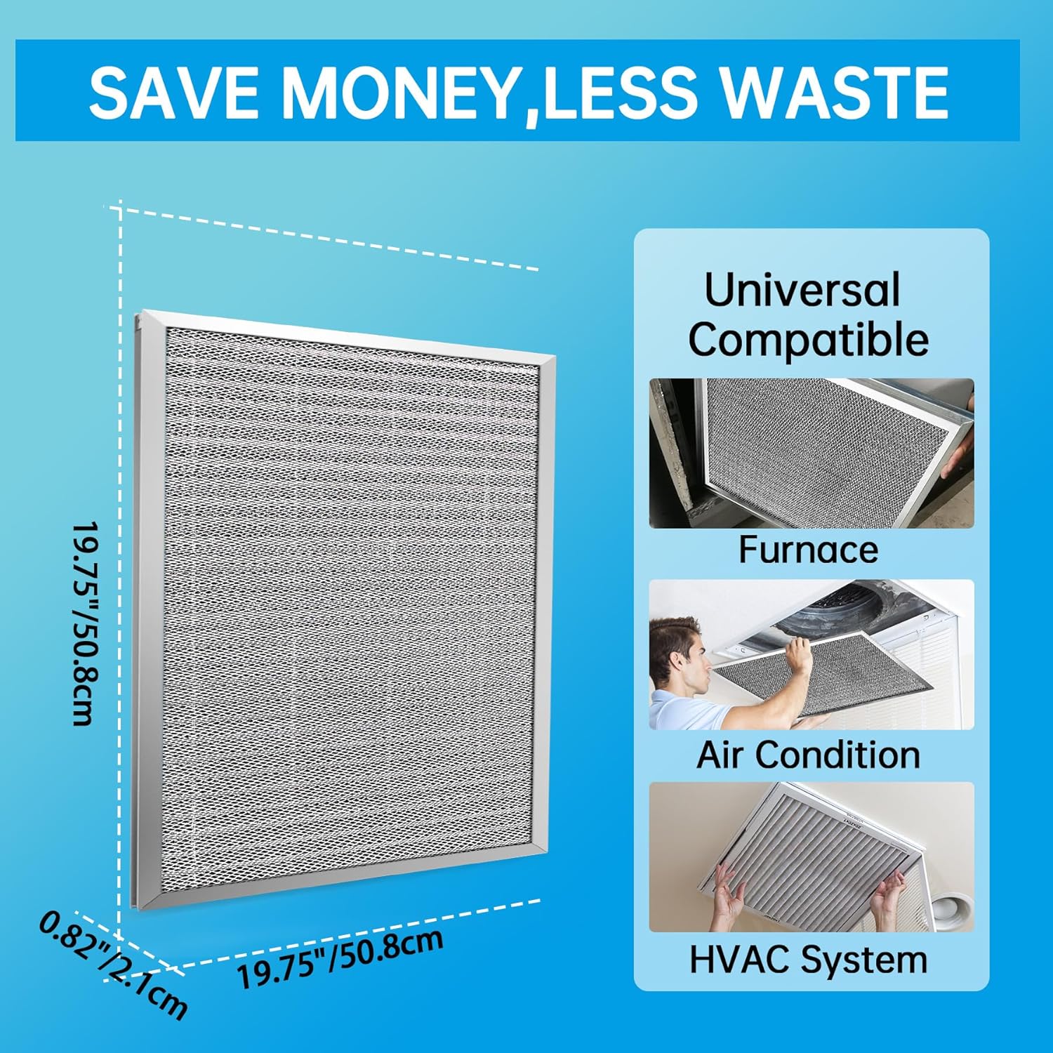 UBeesize Electrostatic Reusable Air Filter - Washable, MERV 8 – ubeesize
